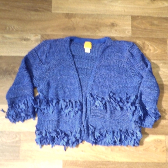 Ruby Rd. | Sweaters | Ruby Rd Royal Blue Layered Fringe Cardigan Size ...